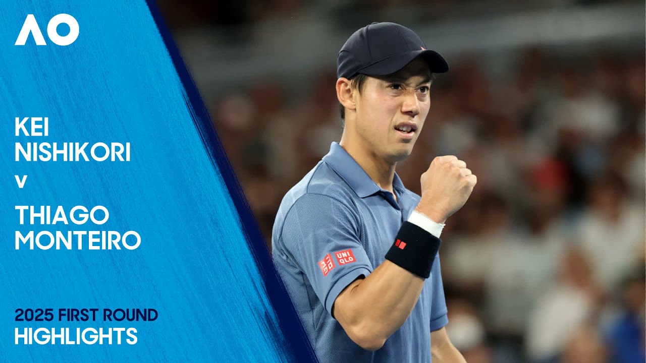 Kei Nishikori v Thiago Monteiro Highlights | Australian Open 2025 First Round | テニスはフラミンゴにまかせろ！