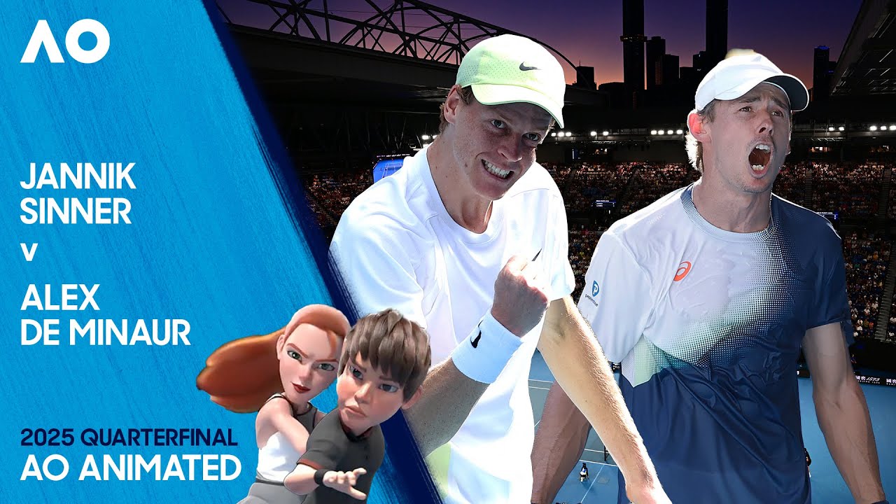 LIVE | Jannik Sinner v Alex de Minaur | AO Animated | Australian Open 2025 | テニスはフラミンゴにまかせろ！