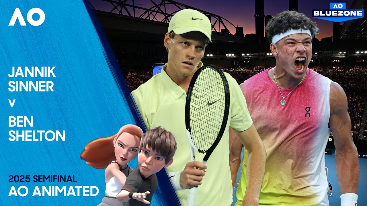 LIVE | Jannik Sinner v Ben Shelton | AO Animated on Bluezone | Australian Open 2025 Semifinal ...