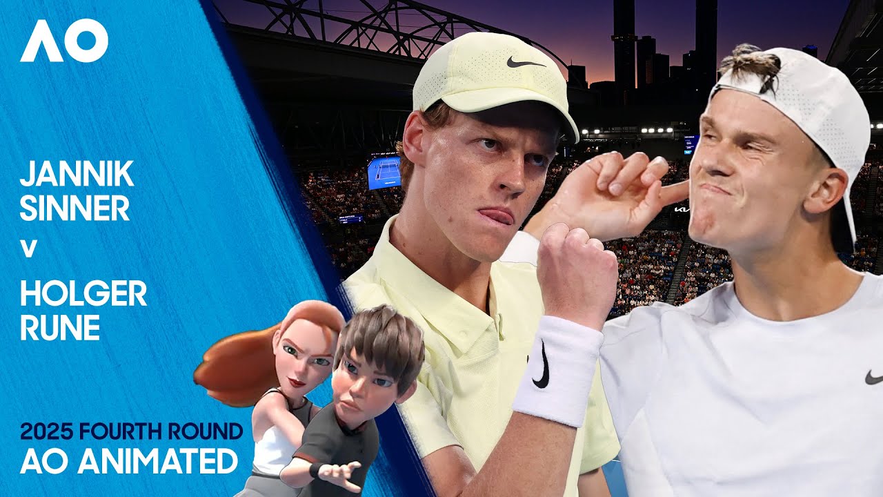 LIVE | Jannik Sinner v Holger Rune | AO Animated | Australian Open 2025 | テニスはフラミンゴにまかせろ！