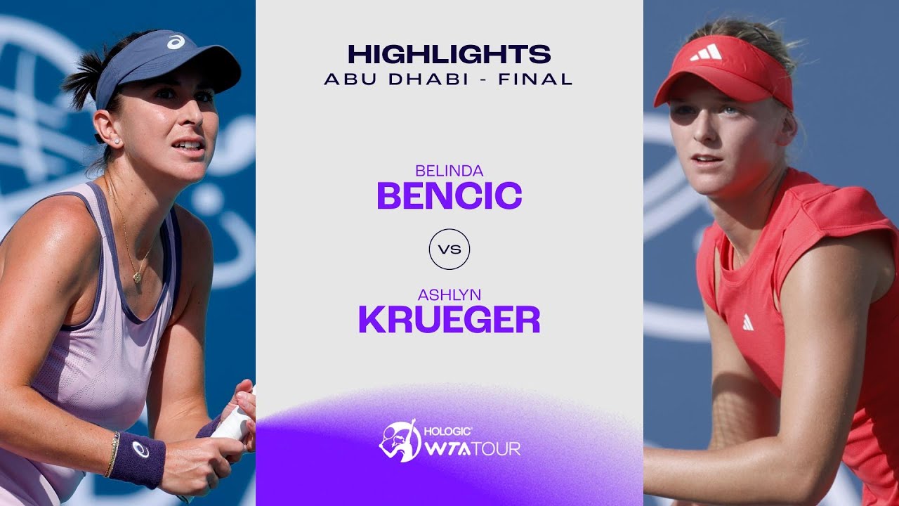 Belinda Bencic vs. Ashlyn Krueger | 2025 Abu Dhabi Final | WTA Match Highlights | テニスはフラミンゴにまかせろ！