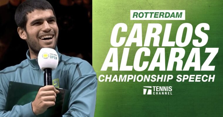 Carlos Alcaraz Rotterdam Champion Speech | Rotterdam 2025 | テニスはフラミンゴにまかせろ！