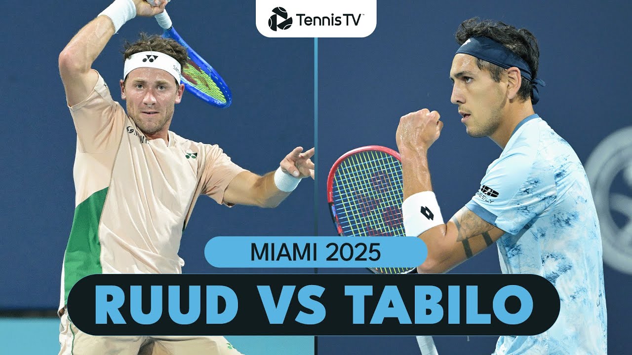 Casper Ruud vs Alejandro Tabilo Match Highlights | Miami 2025 | テニスはフラミンゴにまかせろ！
