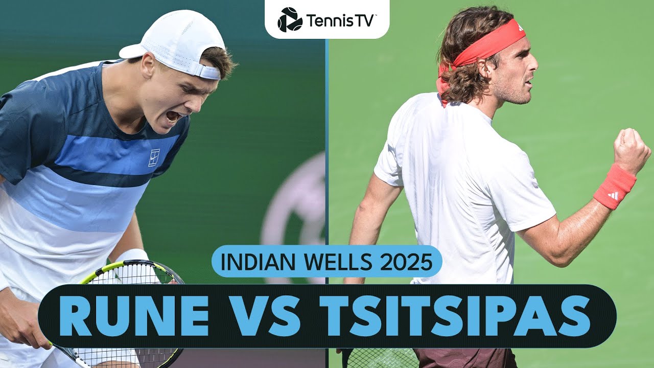 Entertaining Holger Rune vs Stefanos Tsitsipas Match! | Indian Wells 2025 Highlights | テニスはフラミンゴ ...