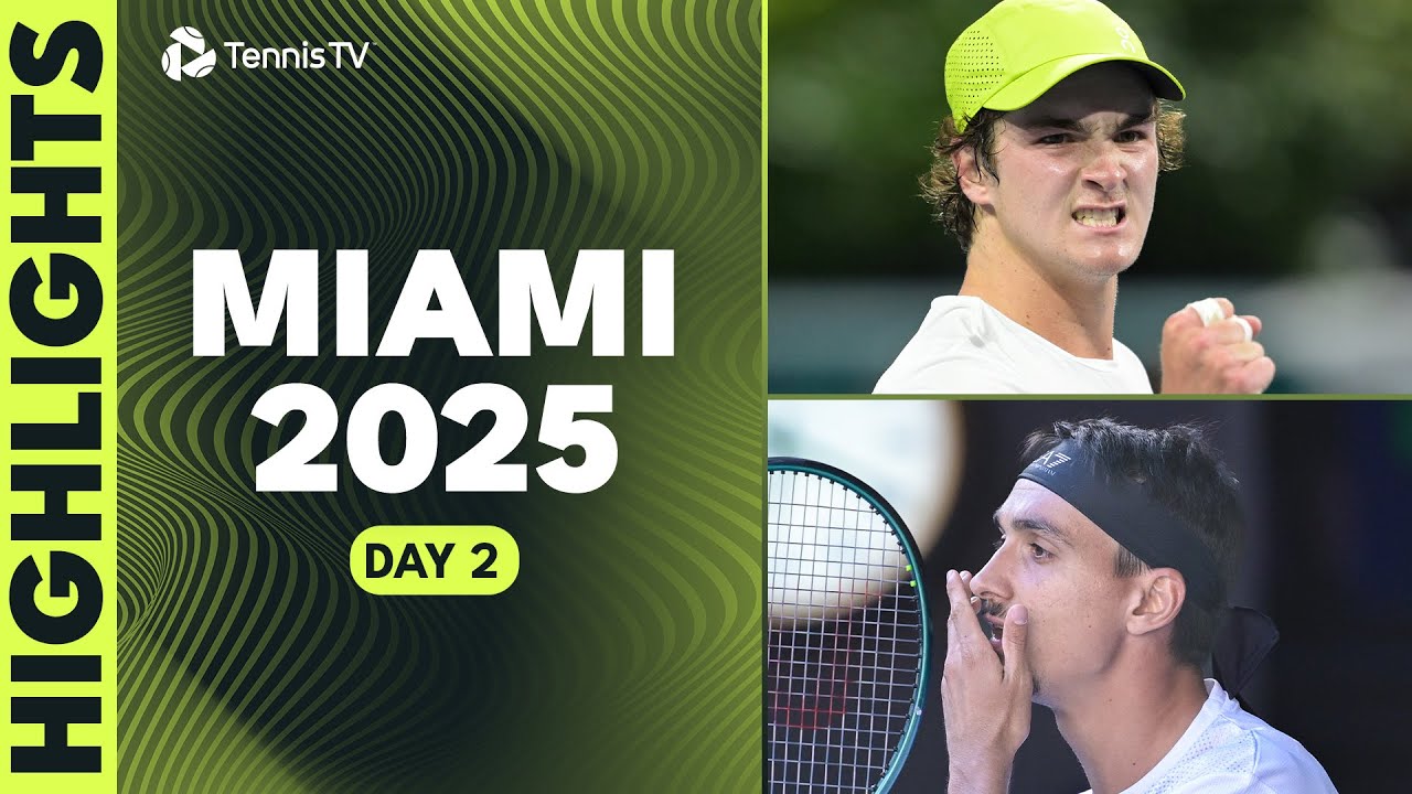Fonseca Faces Tien; Opelka, Sonego & Giron Feature | Miami 2025 Day 2 ...