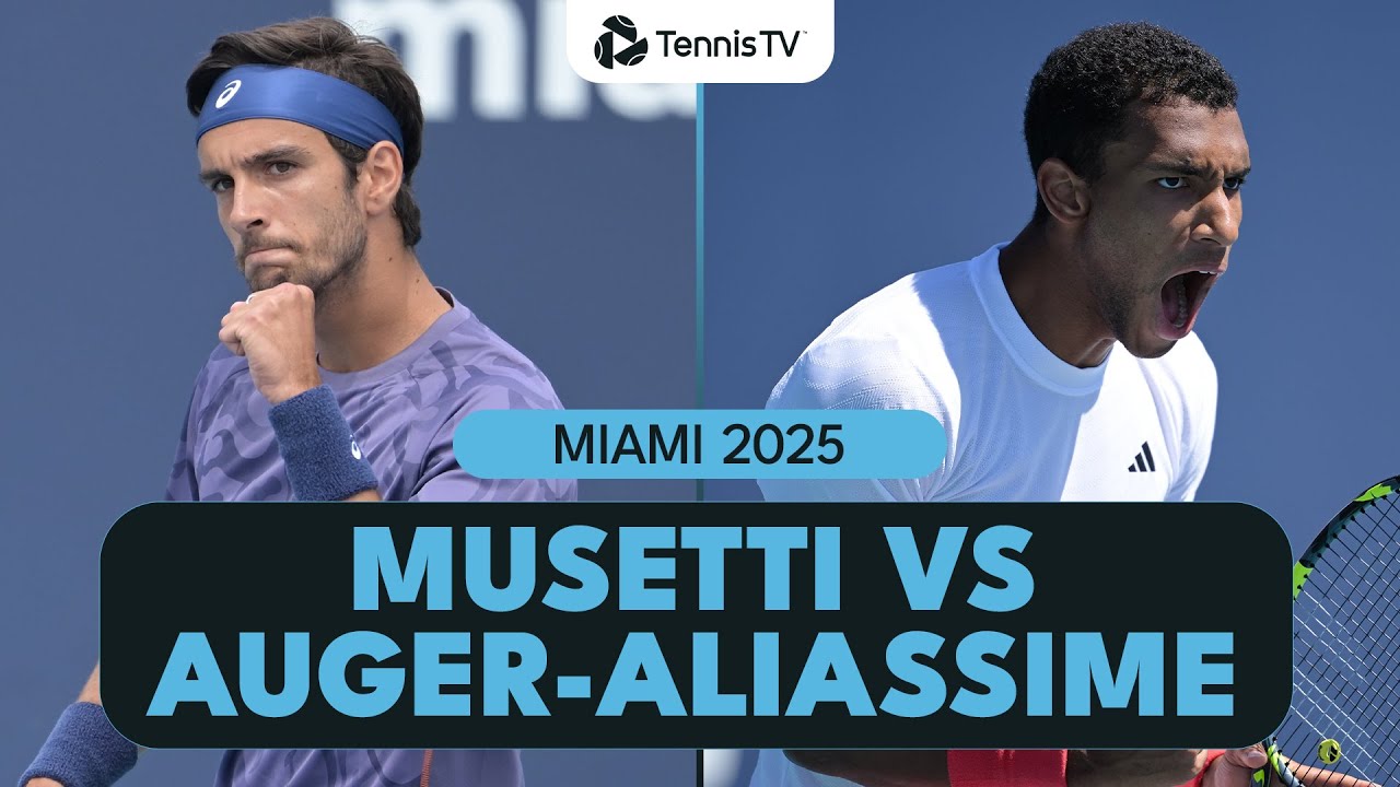 Lorenzo Musetti vs Felix Auger-Aliassime Highlights | Miami 2025 | テニスはフラミンゴにまかせろ！