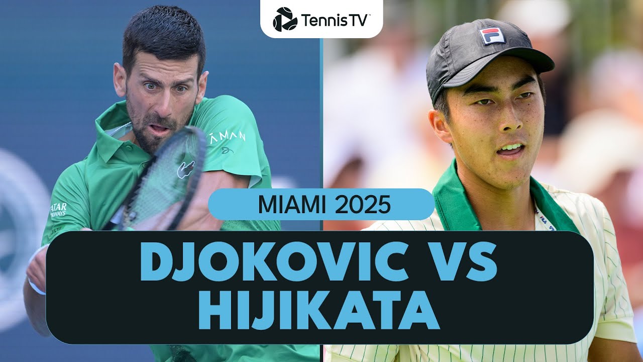 Novak Djokovic Returns To Miami vs Rinky Hijikata | Miami 2025 Highlights | テニスはフラミンゴにまかせろ！