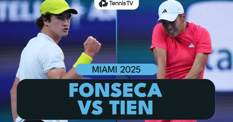 THRILLING Joao Fonseca vs Learner Tien Battle | Miami 2025 Highlights ...