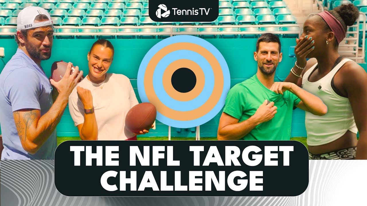 Tennis Stars Take On The NFL Target Challenge In Miami! | テニスはフラミンゴにまかせろ！