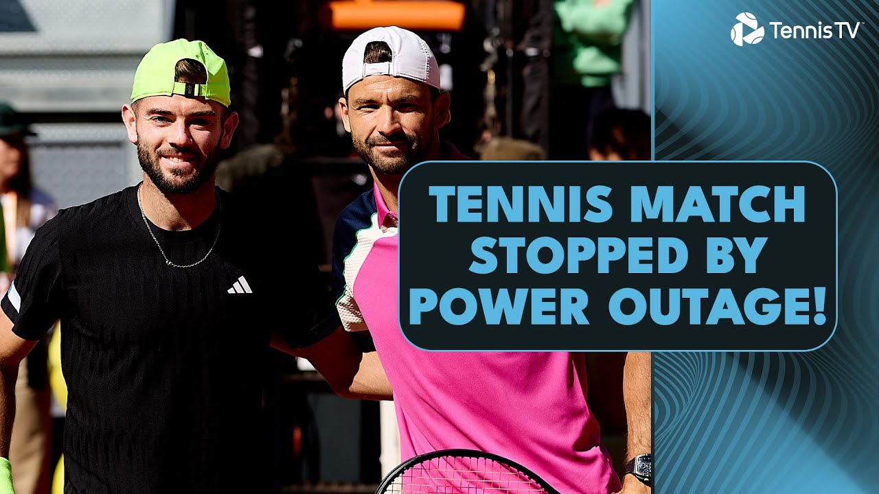 Grigor Dimitrov vs Jacob Fearnley Power-Affected Match! | Madrid 2025 ...