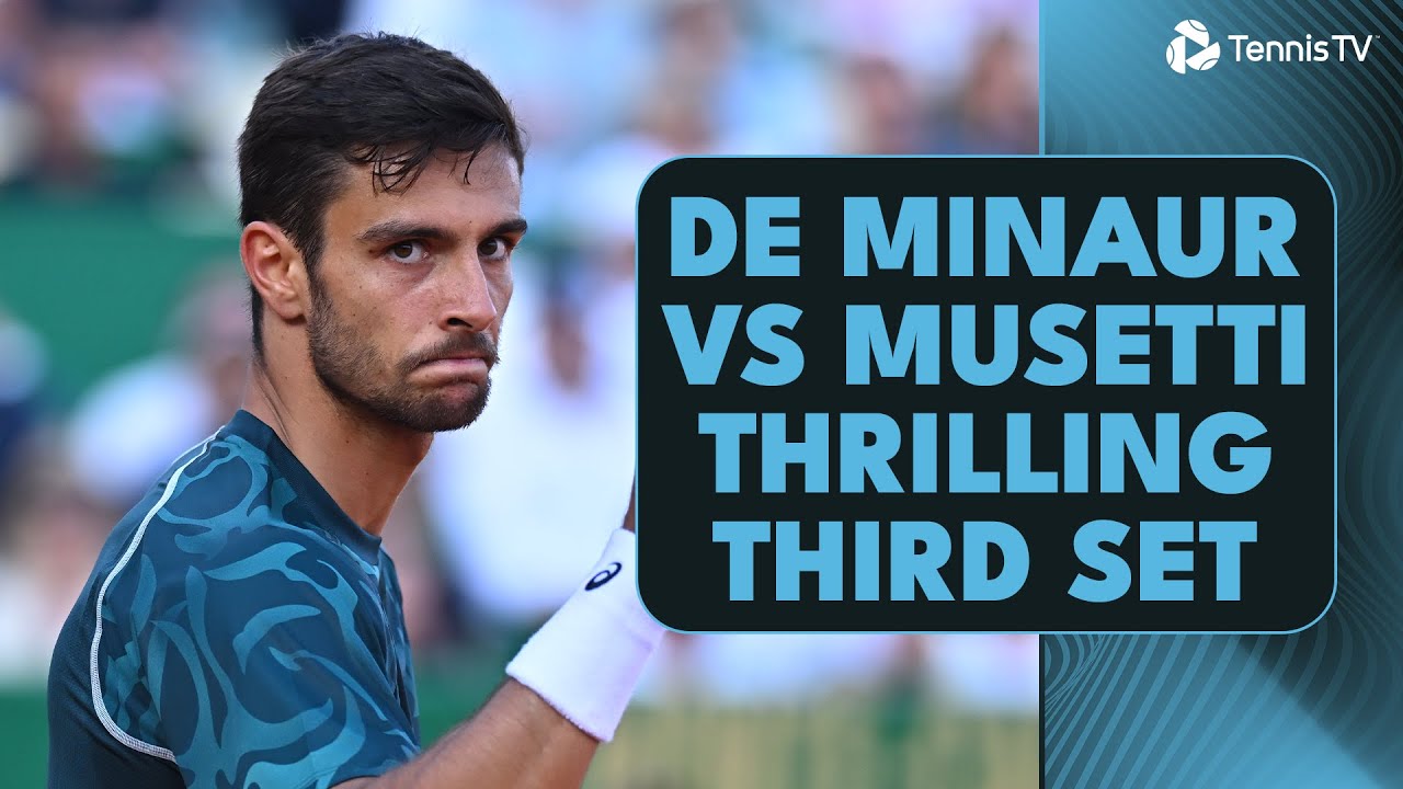Lorenzo Musetti vs Alex De Minaur DRAMATIC Final Set 勞 | Monte-Carlo ...