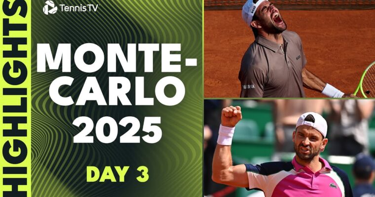 Zverev Battles Berrettini; Dimitrov, Tsitsipas & More In Action | Monte-Carlo 2025 Highlights ...