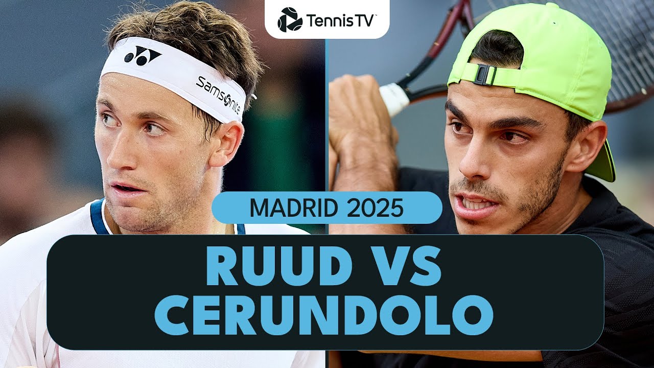 Francisco Cerundolo vs Casper Ruud Highlights | Madrid 2025 | テニスはフラミンゴにまかせろ！