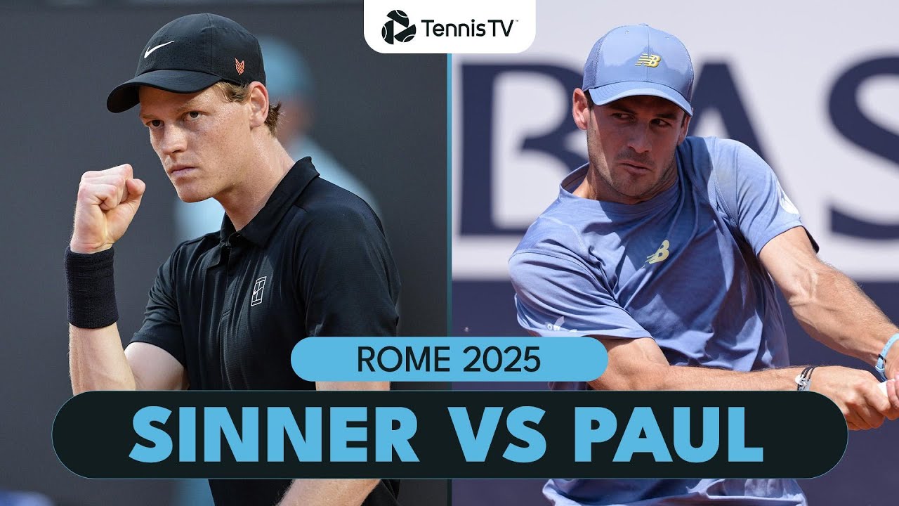 Jannik Sinner Battles Tommy Paul For Place In Rome Final 欄 | Rome 2025 ...