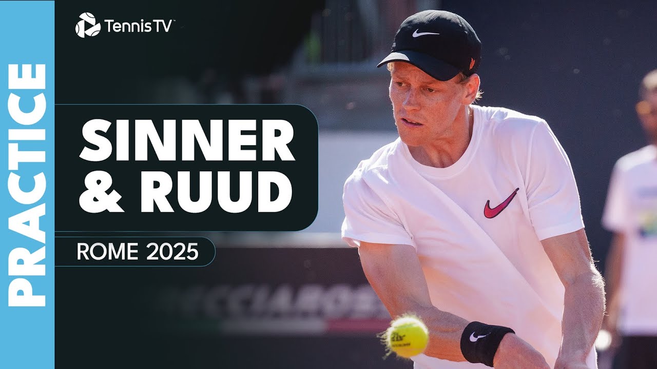 Jannik Sinner & Casper Ruud LIVE PRACTICE | Rome 2025 | テニスはフラミンゴにまかせろ！