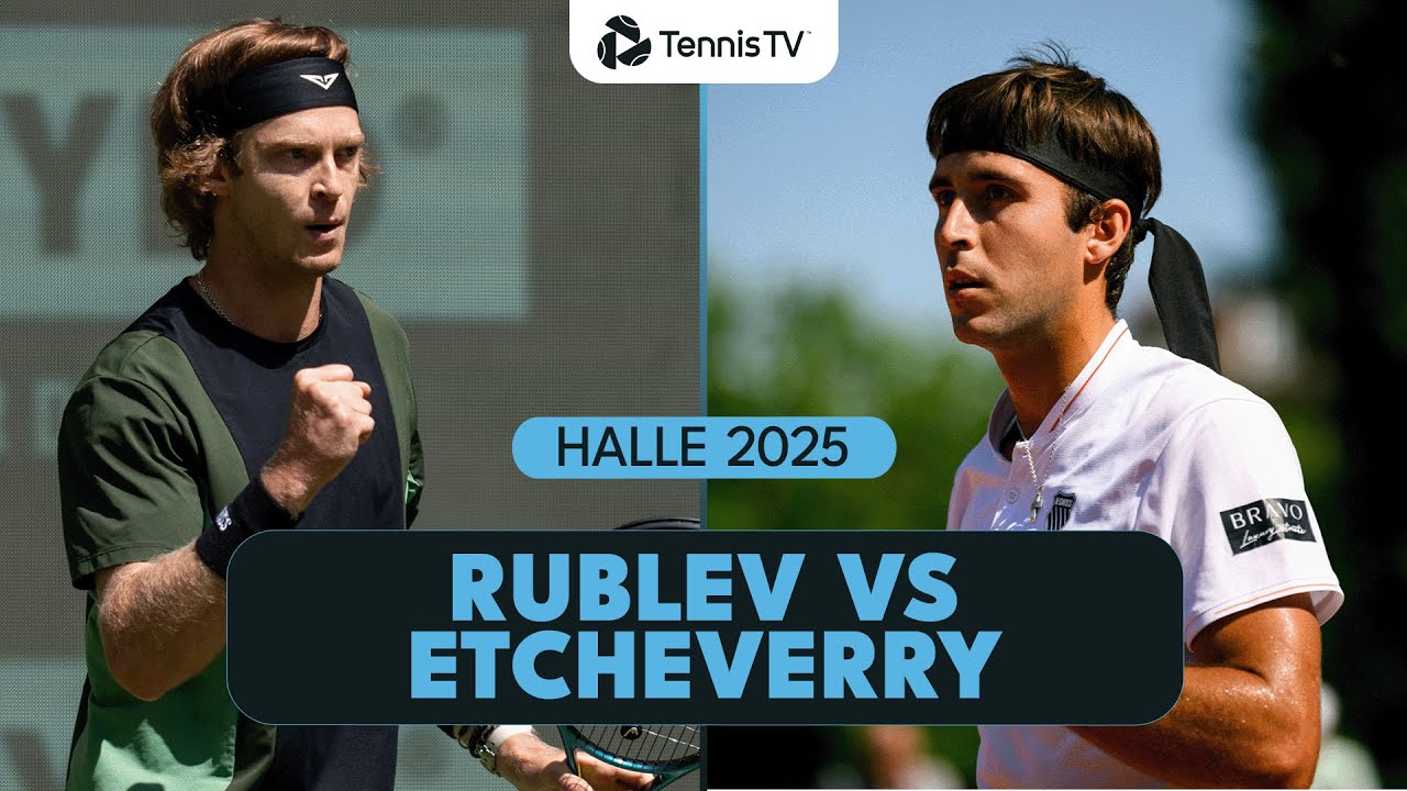 DRAMATIC Andrey Rublev vs Tomas Martin Etcheverry Highlights | Halle 2025 | テニスはフラミンゴにまかせろ！
