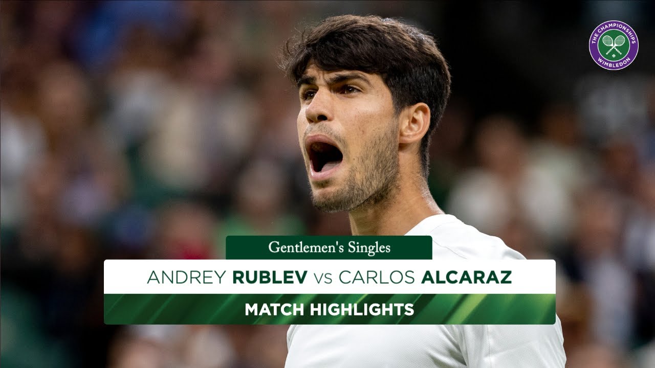 Alcaraz excellence against Rublev | Andrey Rublev vs Carlos Alcaraz | Highlights | Wimbledon ...