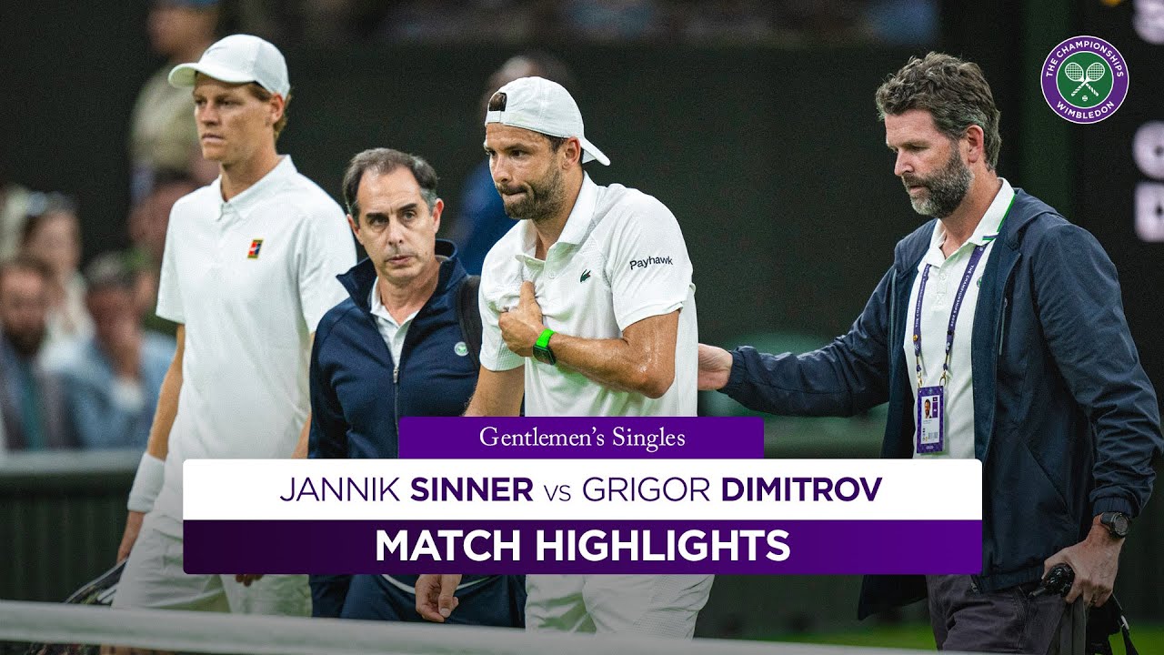 Heartbreaking Retirement | Jannik Sinner vs Grigor Dimitrov | Highlights | Wimbledon 2025 | テニスは ...