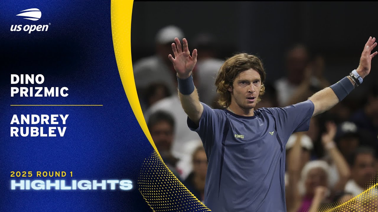 Dino Prizmic vs. Andrey Rublev Highlights | 2025 US Open Round 1 | テニスは ...