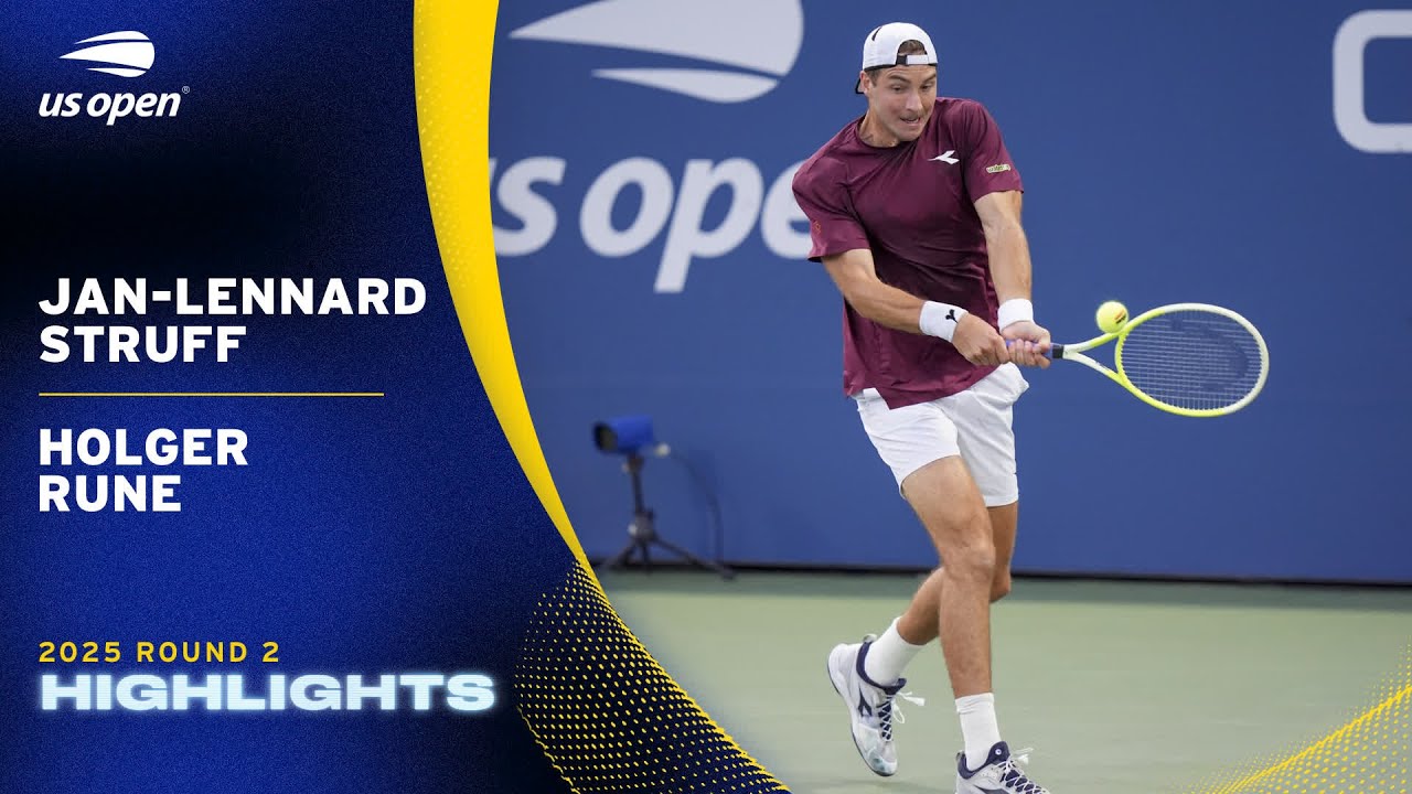 Jan-Lennard Struff vs. Holger Rune Highlights | 2025 US Open Round 2 ...