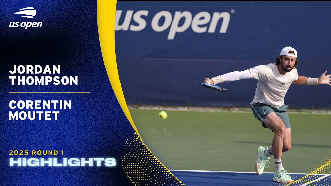 Jordan Thompson vs. Corentin Moutet Highlights | 2025 US Open Round 1 ...