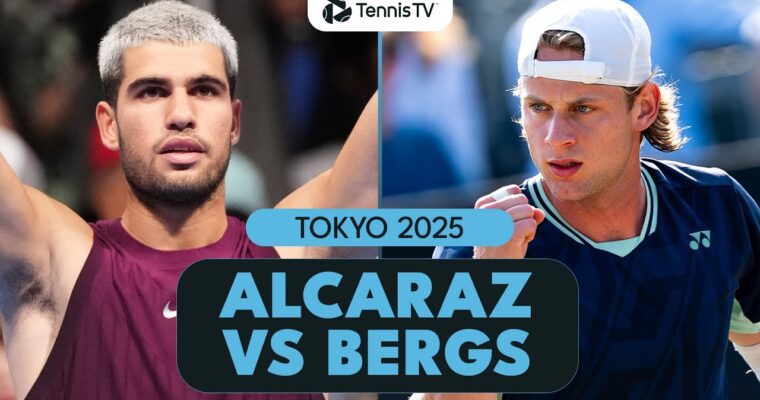 Carlos Alcaraz Battles Injury vs Zizou Bergs | Tokyo 2025 Highlights | テニスはフラミンゴにまかせろ！